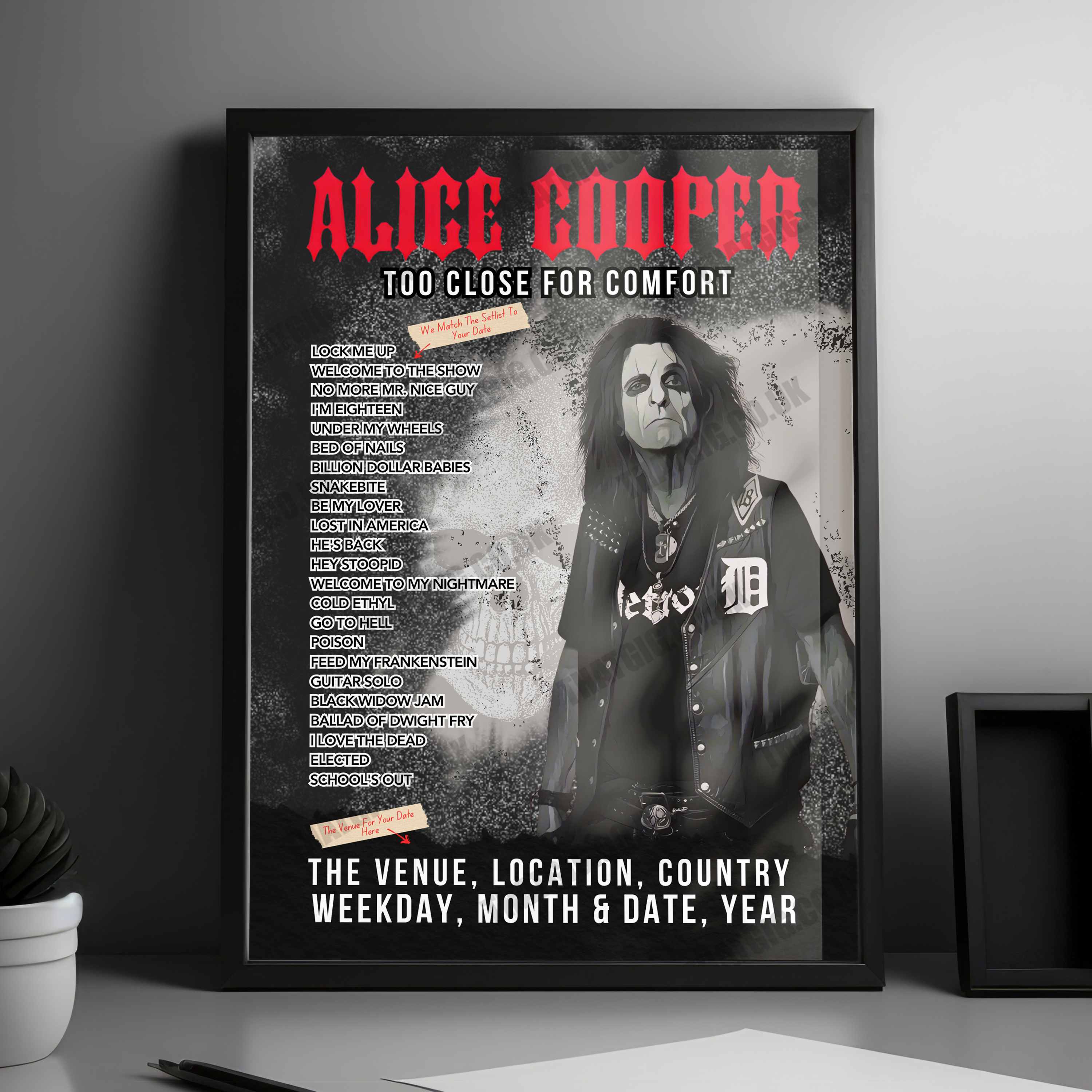 Alice Cooper Setlist Poster - Royal Caribbean - Independence of the Se ...