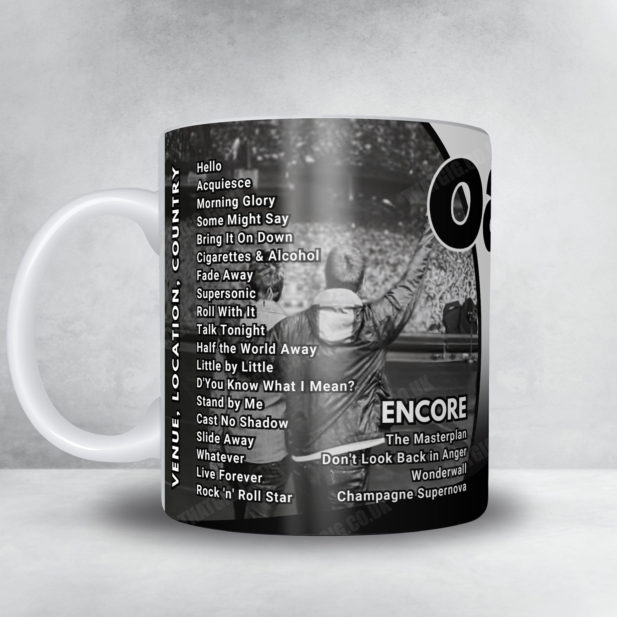 Oasis Setlist Mug - Estadio Nacional, Santiago - November 19th, 2025 ...